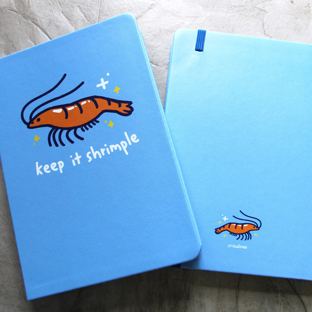 Keep It Shrimple Dotted Notebook | crowlines