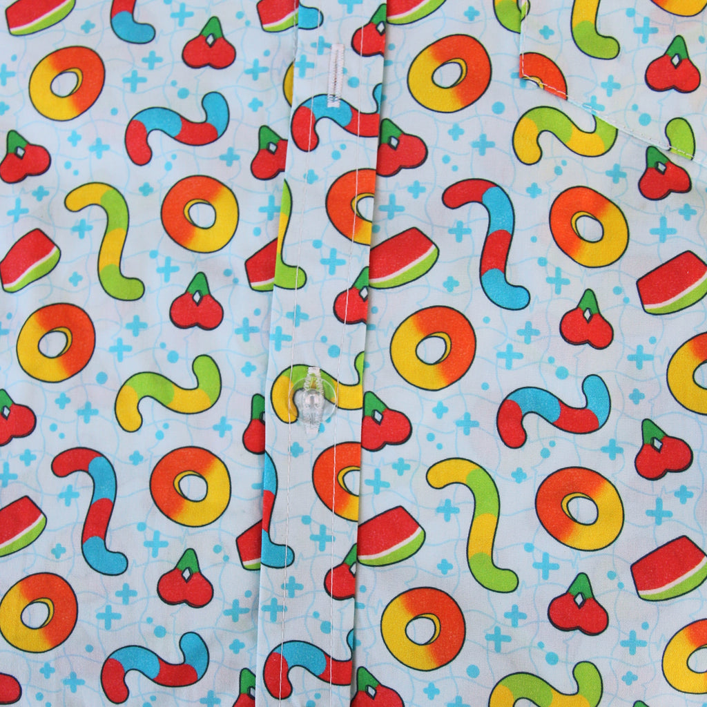 Sour Gummy Candy Button Up Shirt | crowlines