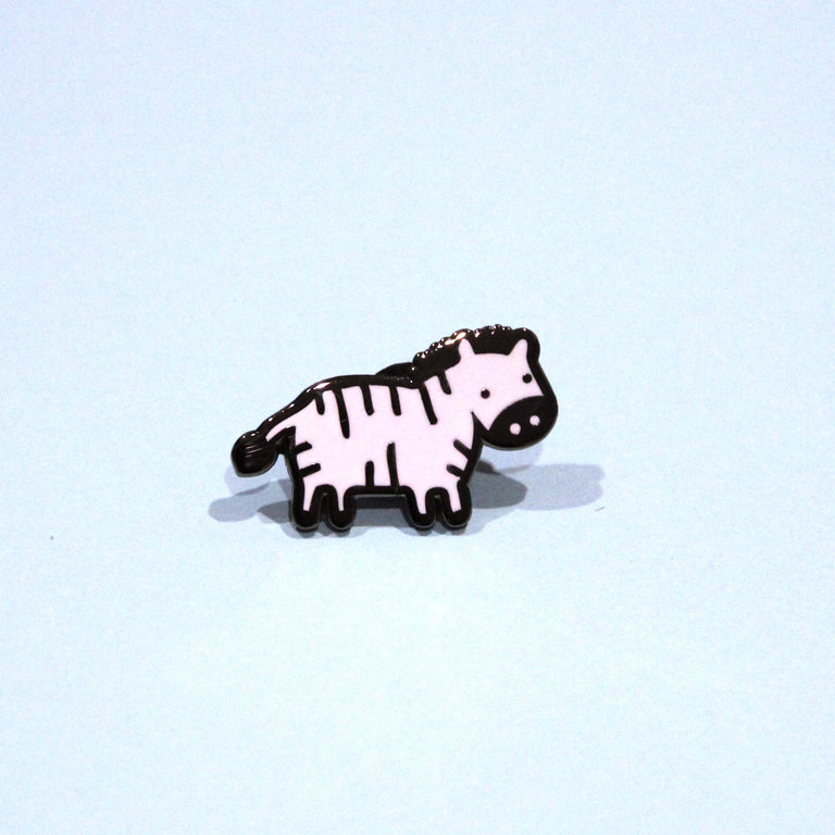 Zebra Enamel Pin | crowlines