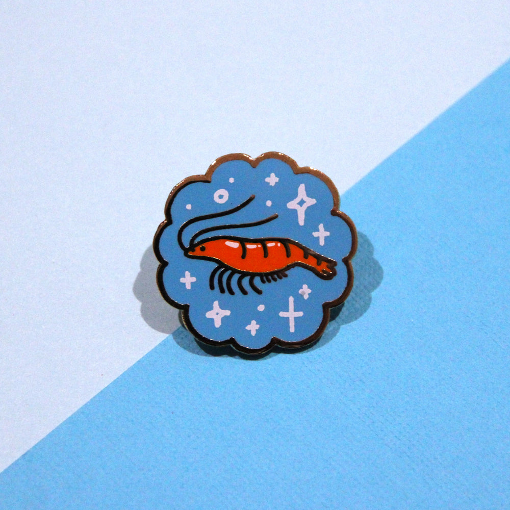 Shrimp Enamel Pin | crowlines