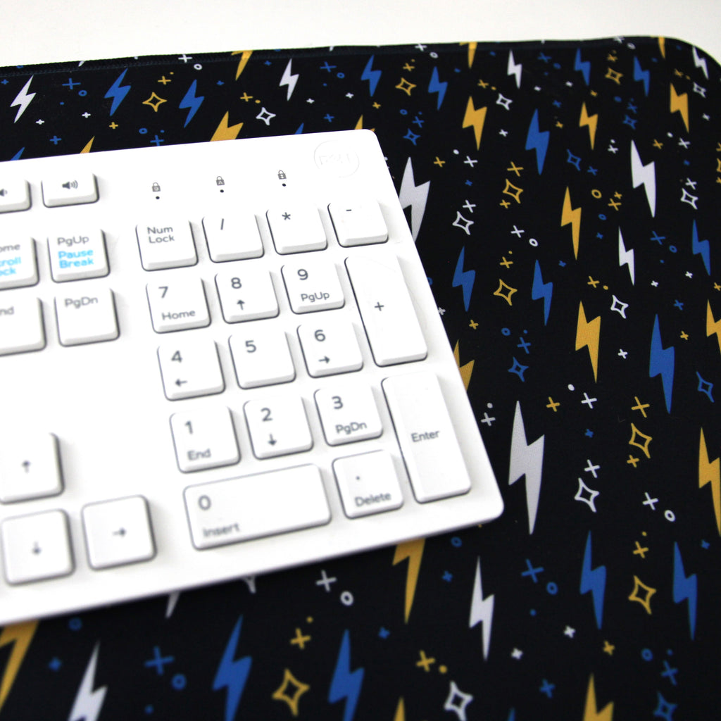 Black Lightning Desk Mat | crowlines