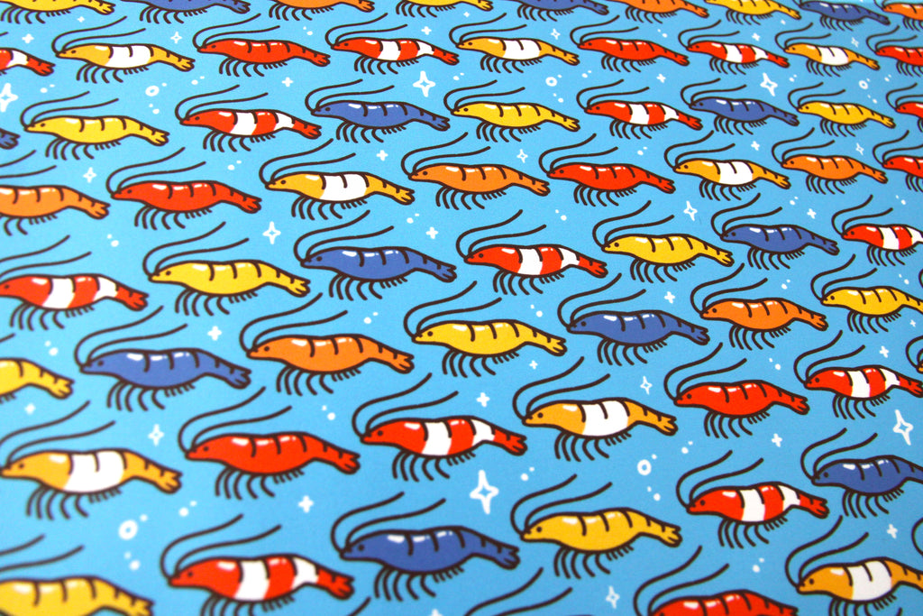 Shrimp Desk Mat | crowlines