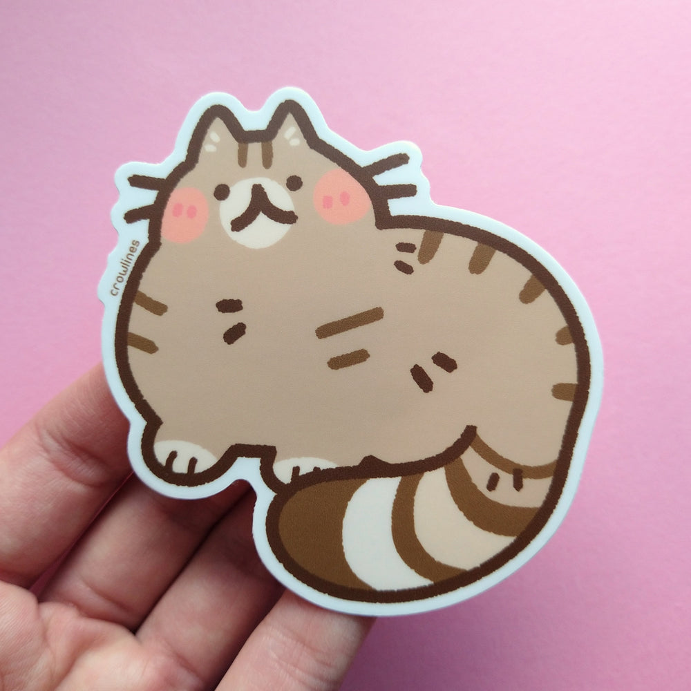 Brown Tabby Cat Sticker | crowlines