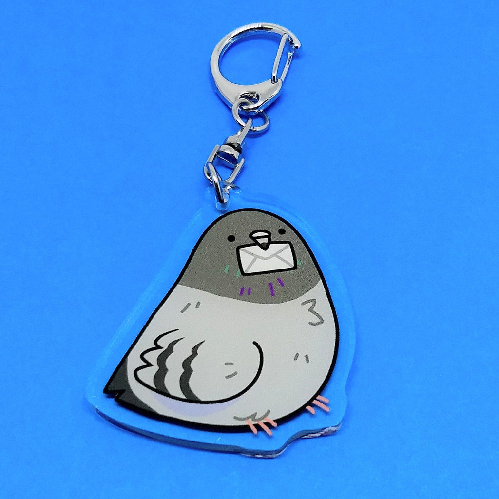 Pizza Pigeon Keychain | crowlines