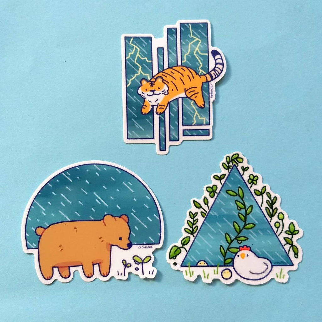 Rainy Day Sticker Set | crowlines